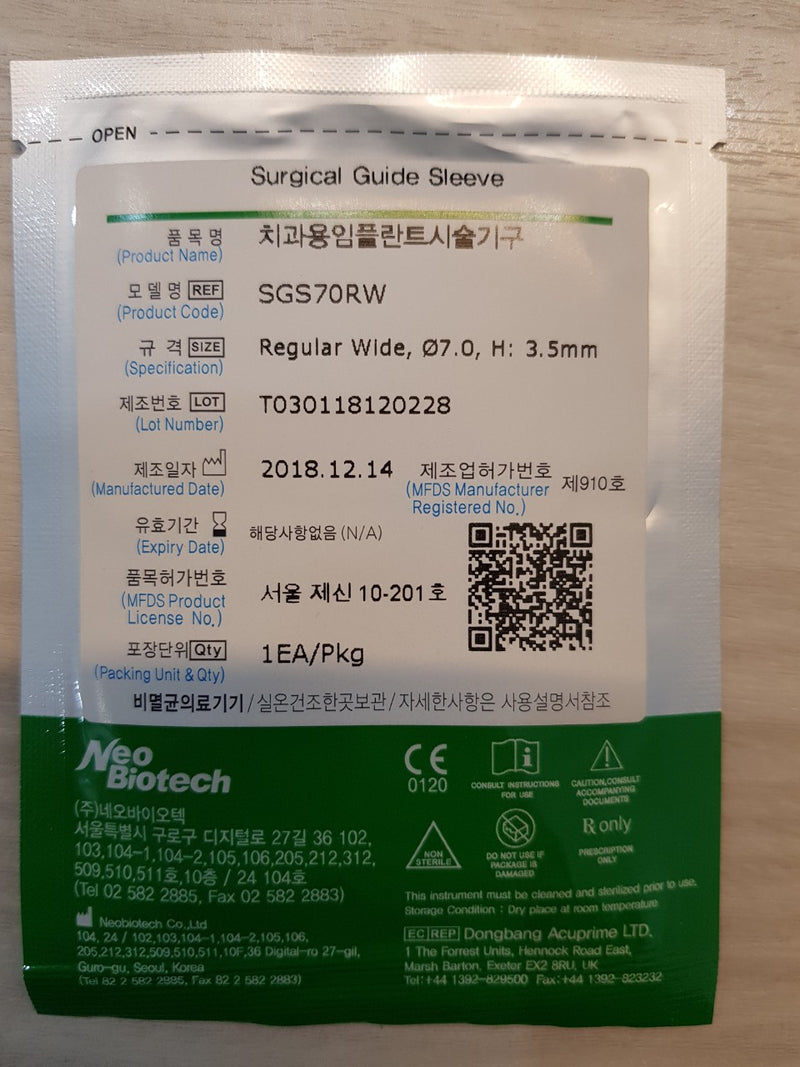 Surgical Guide Sleeve(s) - NEO IMPLANTS